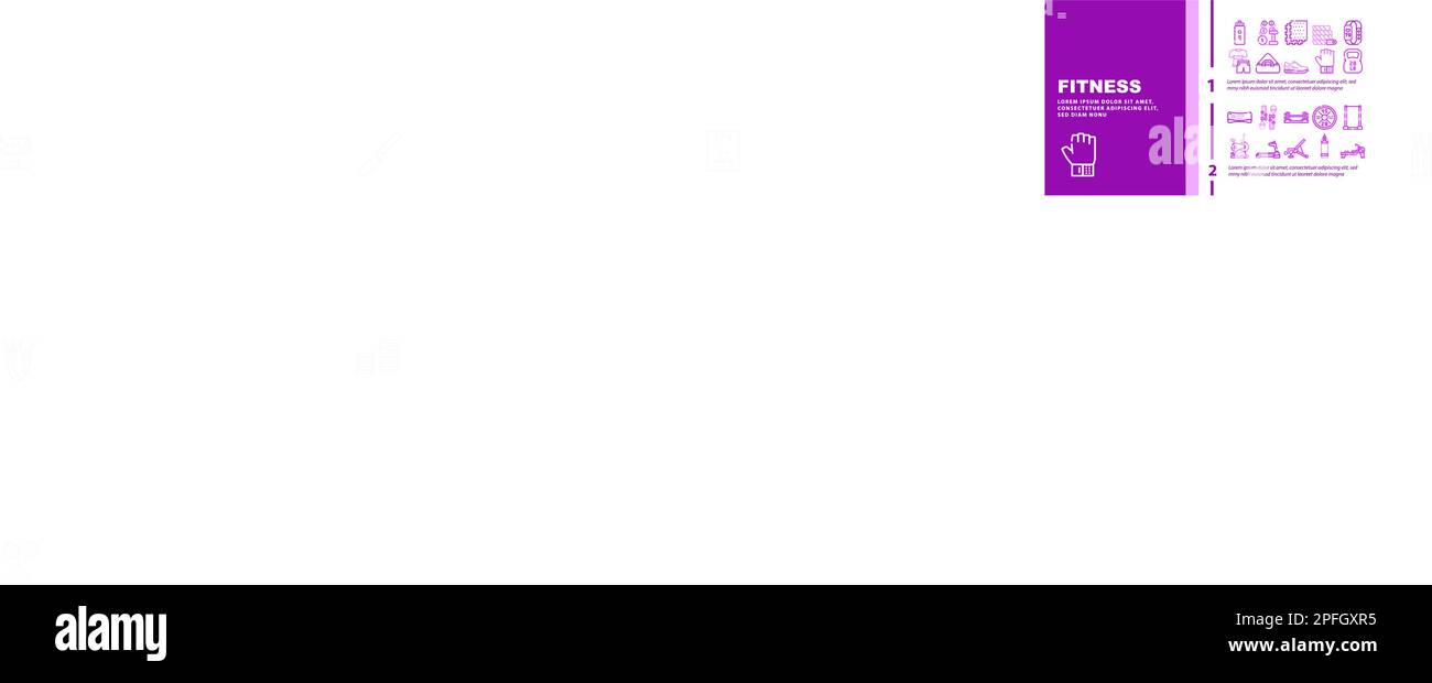 fitness gym exercise landing header vector Stock Vector Image & Art - Alamy