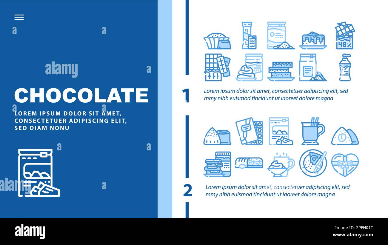 chocolate candy food dessert landing header vector Stock Vector Image ...