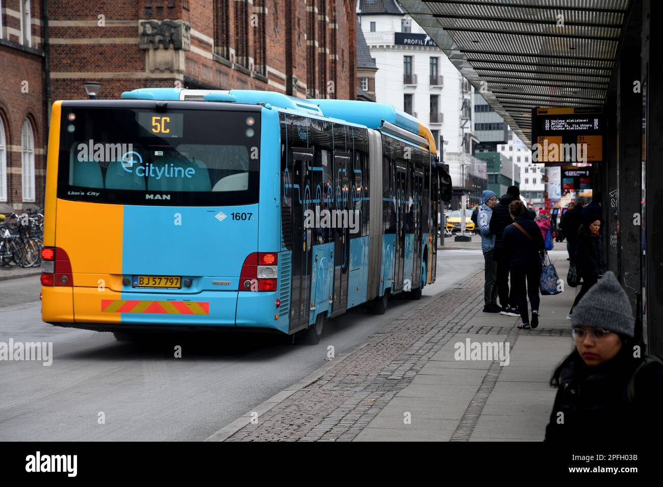 Kastrup/Copenhagen /Denmark/17 March 2023/Danish public bus metro and ...