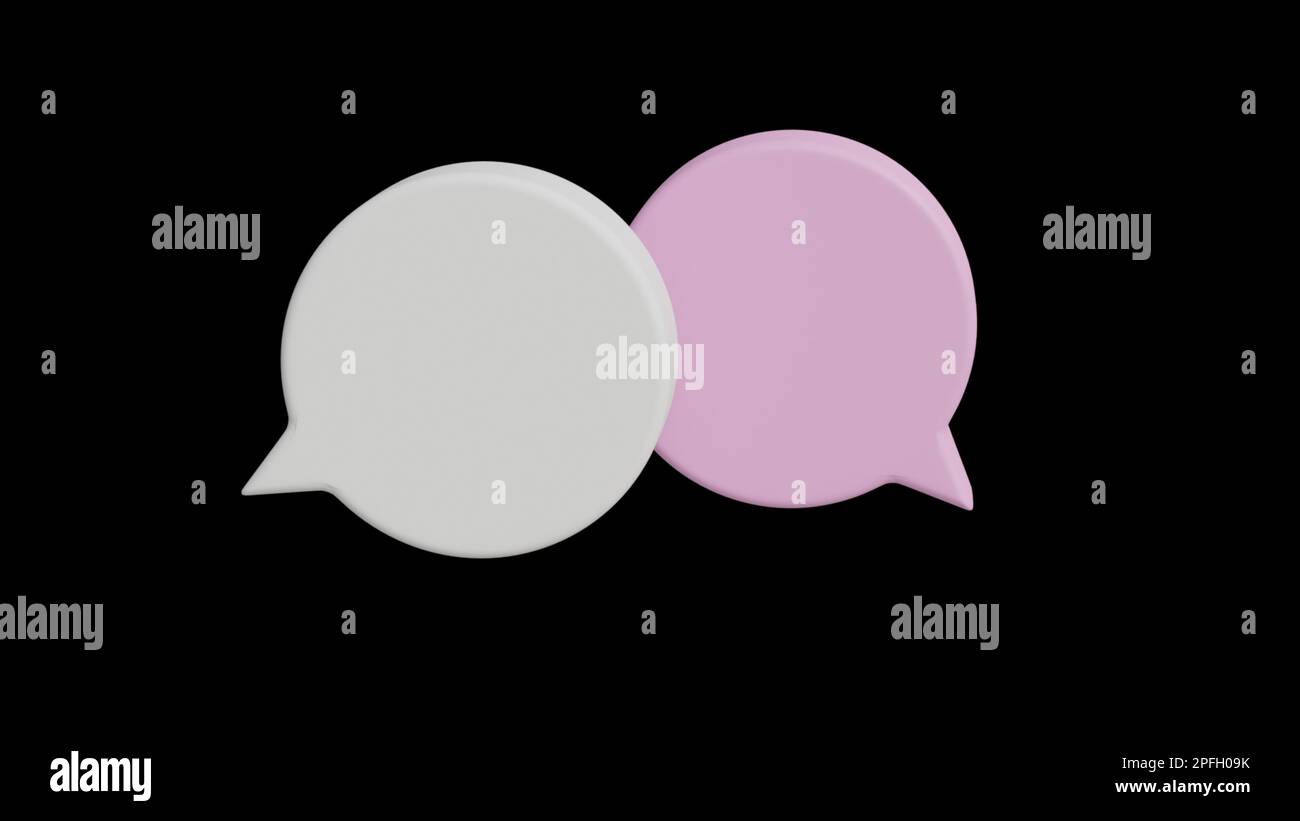 Speech bubbles.Blank 3D text bubbles for business design, discussion ...