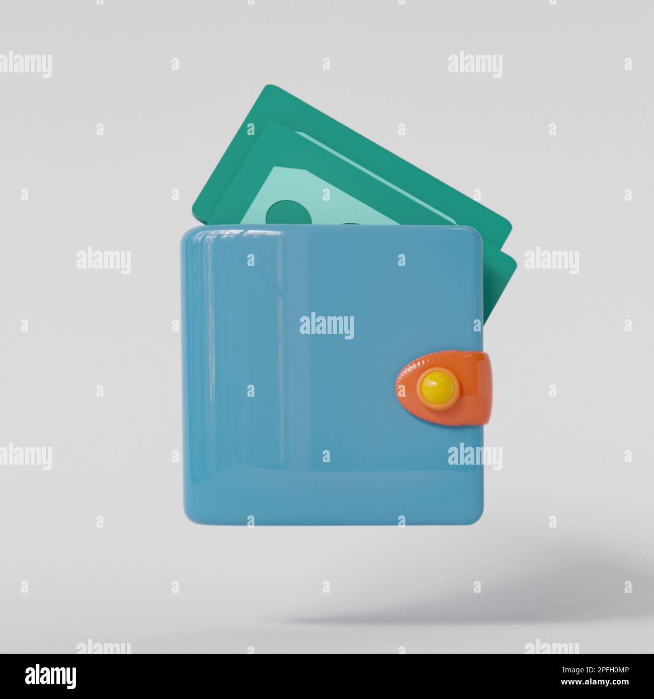 3D Money Saving icon concept. Wallet, bill, coins.Realistic 3d design ...