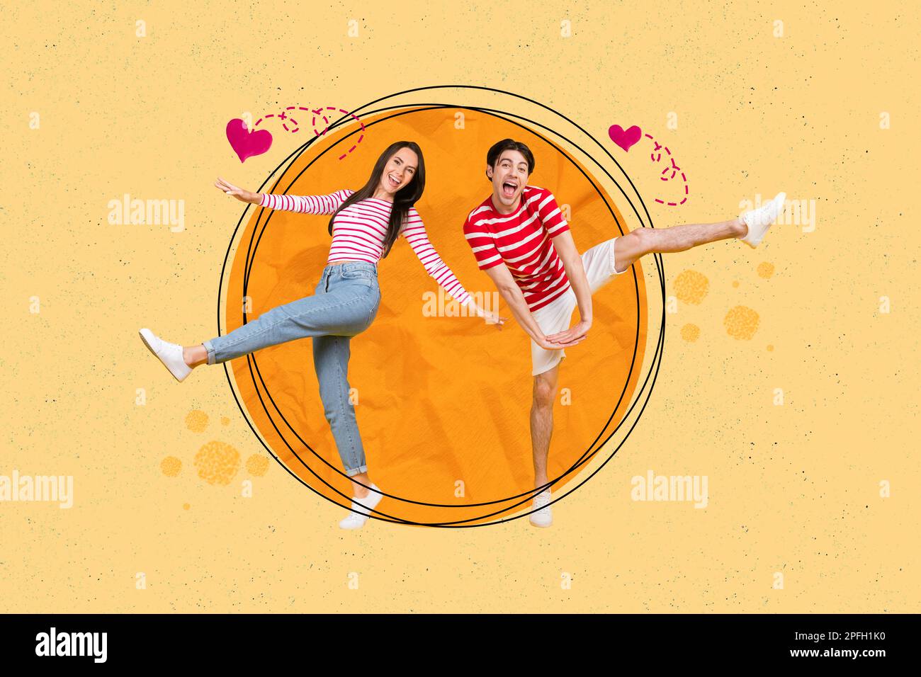 Young couple dancing like crazy hi-res stock photography and images - Alamy