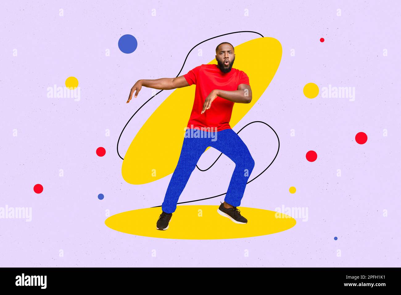 Creative photo collage illustration artwork of cheerful positive funny ...