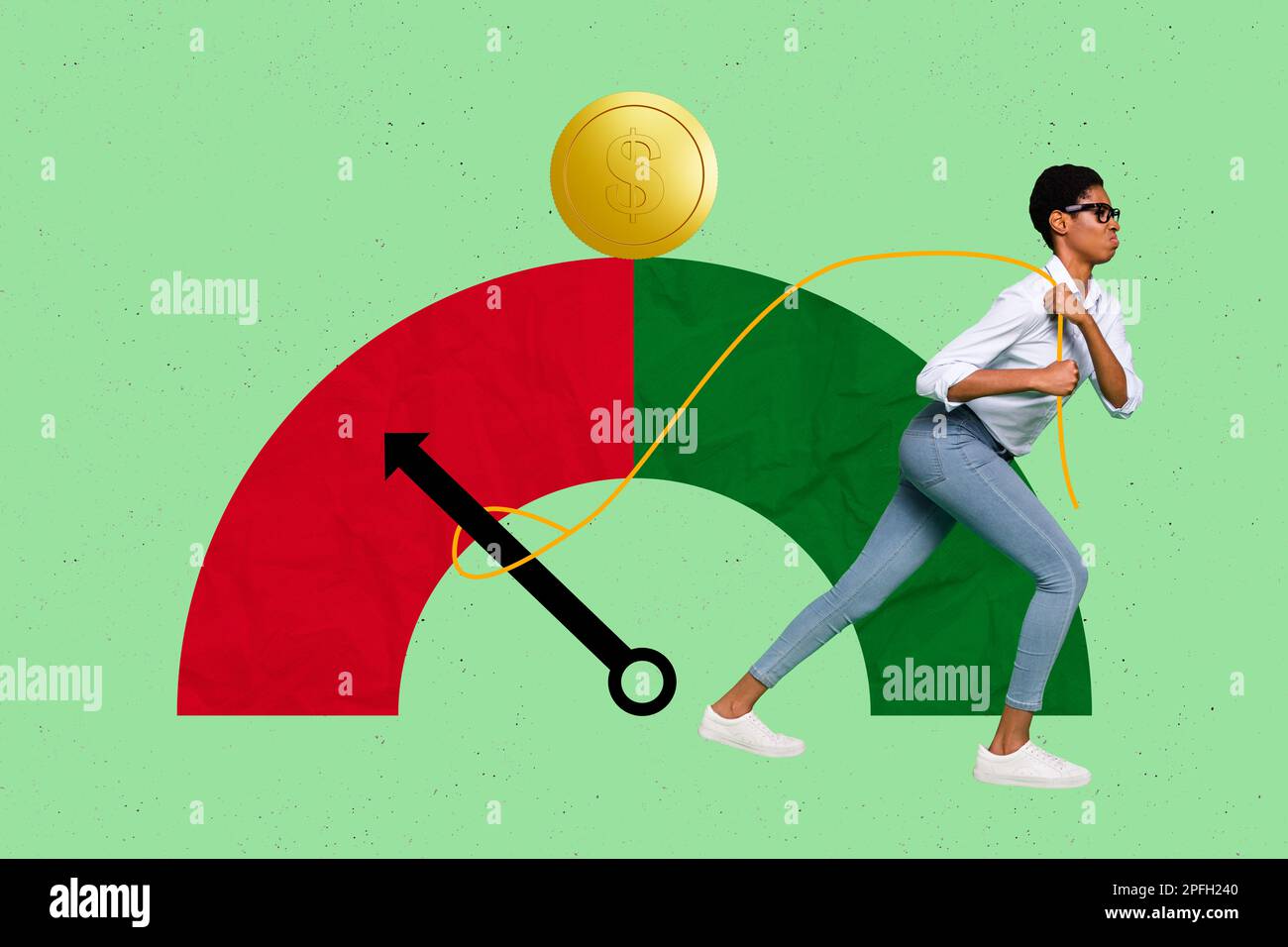 Creative photo collage illustration template of young hard working ...