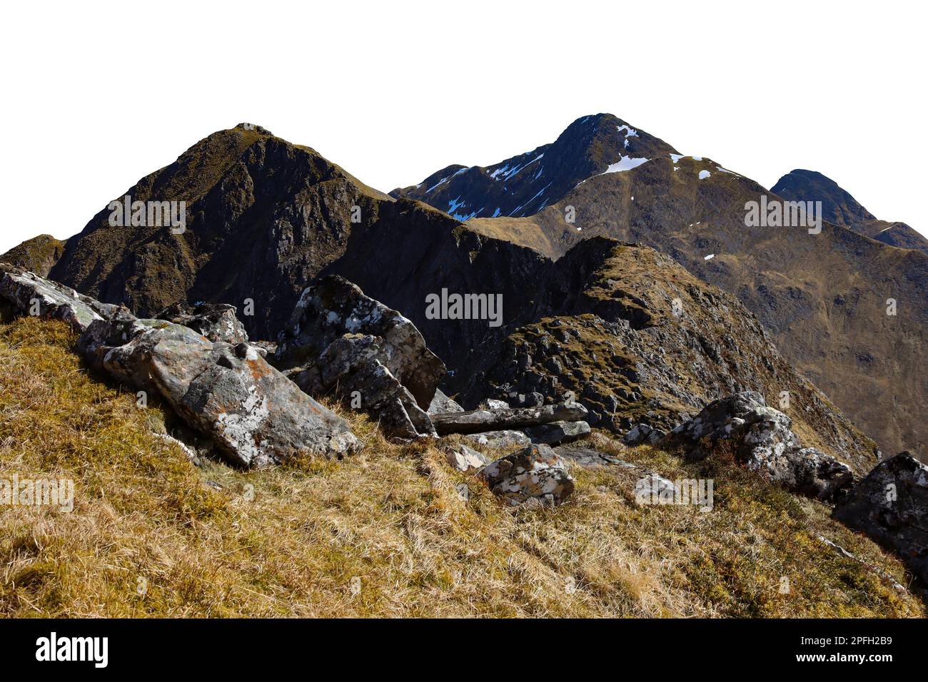 Glen shiel five sisters of kintail isolated Stock Photo - Alamy