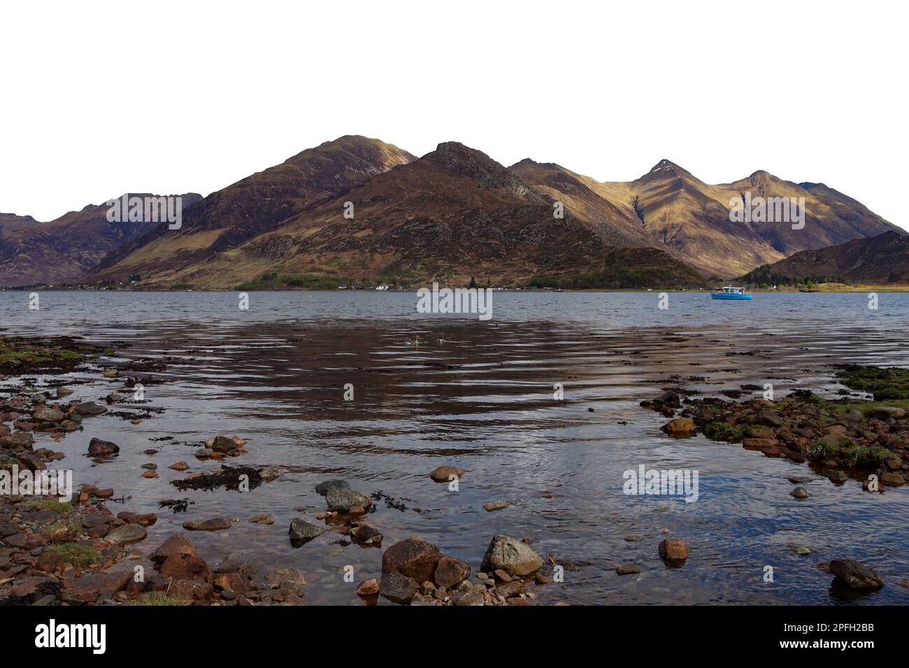Glen shiel five sisters of kintail isolated Stock Photo - Alamy