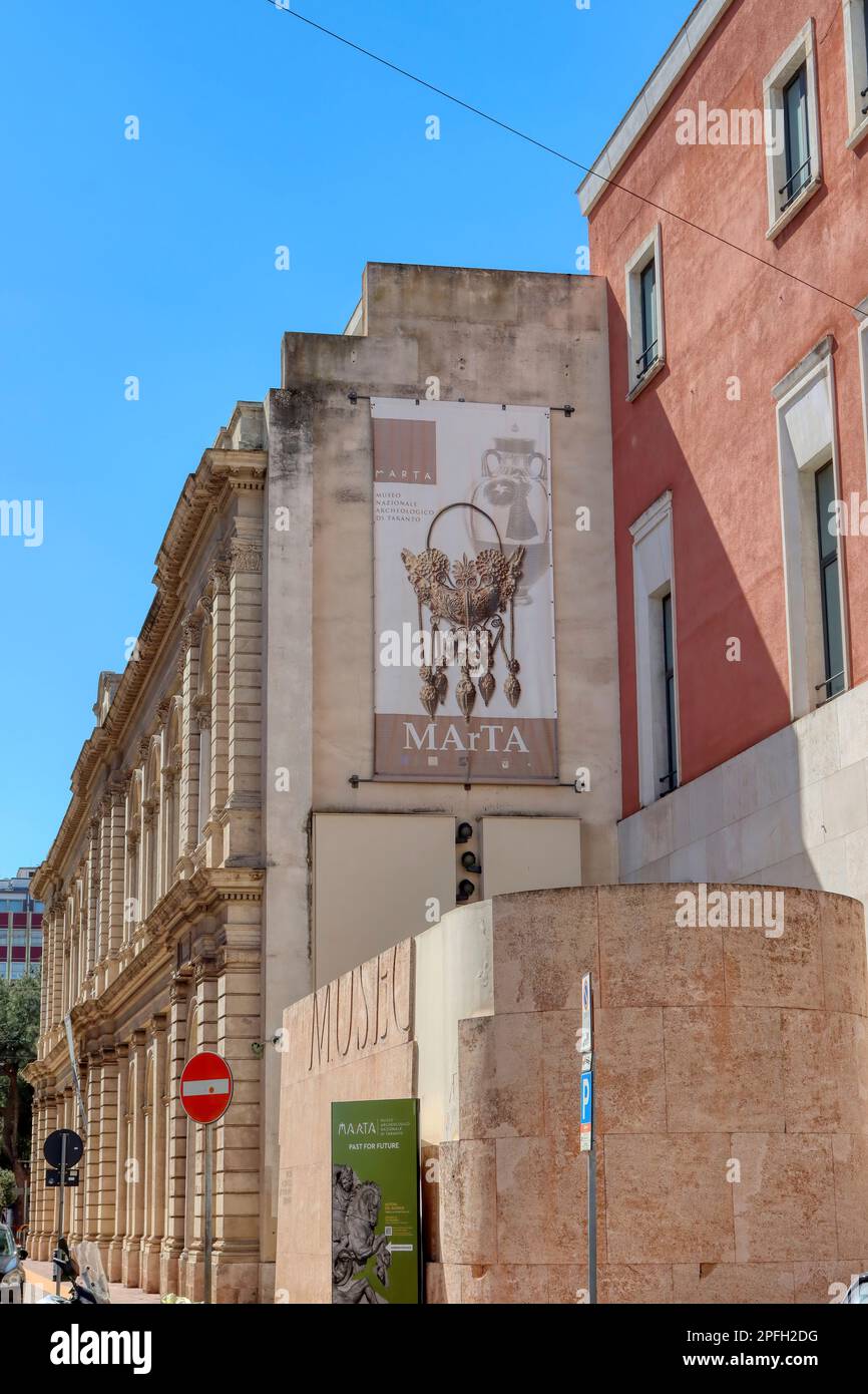 Exterior of the National Archaeological Museum of Taranto called MArTA ...