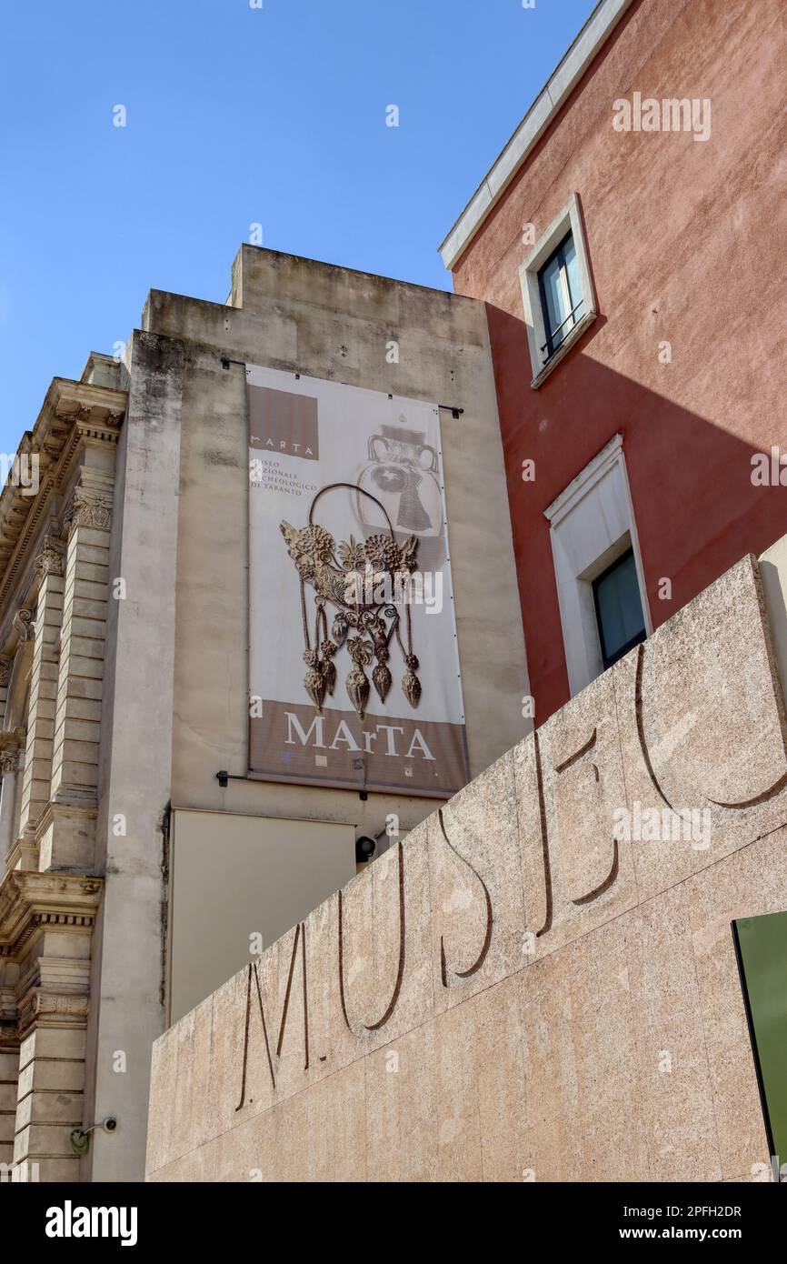 Exterior of the National Archaeological Museum of Taranto called MArTA ...