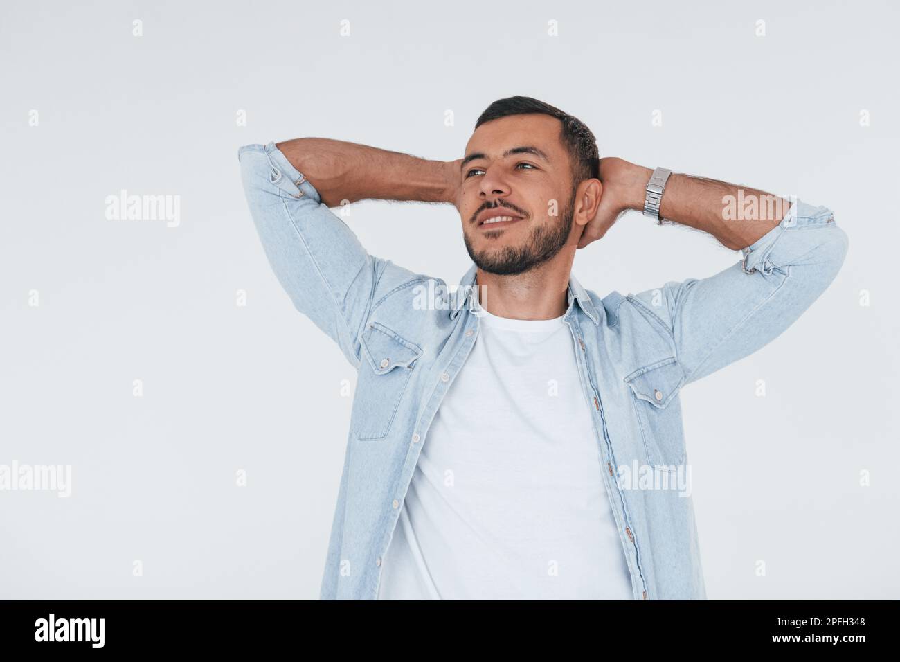 Handsome stylish relaxed young hi-res stock photography and images - Alamy