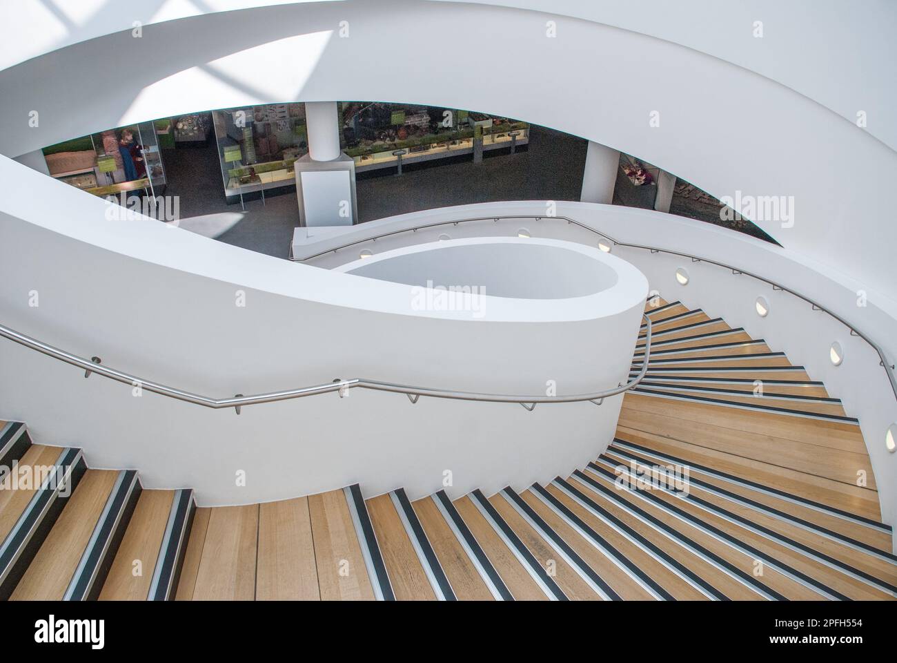 Spiral staircase in the Museum of Liverpool Stock Photo - Alamy