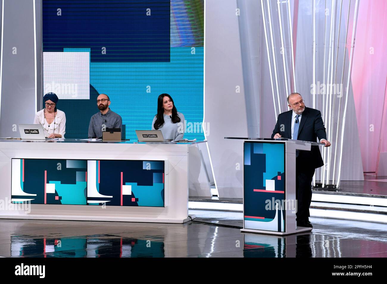 Milan, Italy. 17th Mar, 2023. Milan, TV show "TV Talk" - Massimo ...