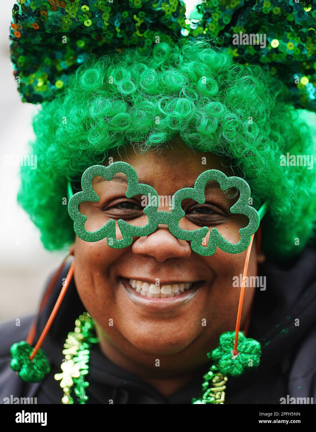 Torianna Fletcher from Detroit on O'Connell Street ahead of the St ...