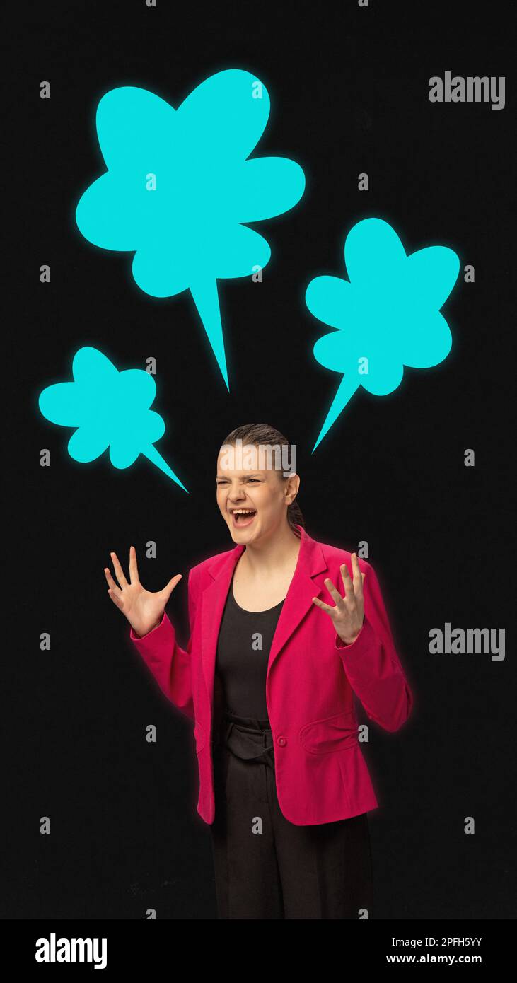 Angry contemporary art collage hi-res stock photography and images - Alamy