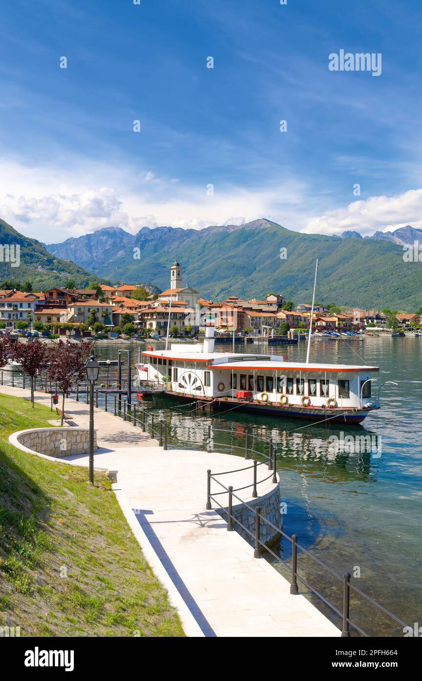 Village of Baveno at Lake Maggiore in Piedmont,Italy Stock Photo - Alamy
