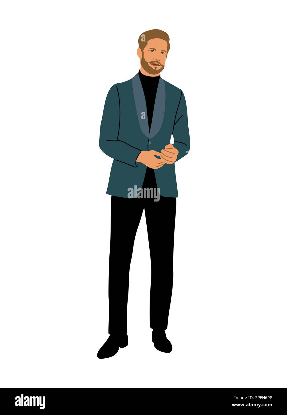 Man elegant handsome party Stock Vector Images - Alamy