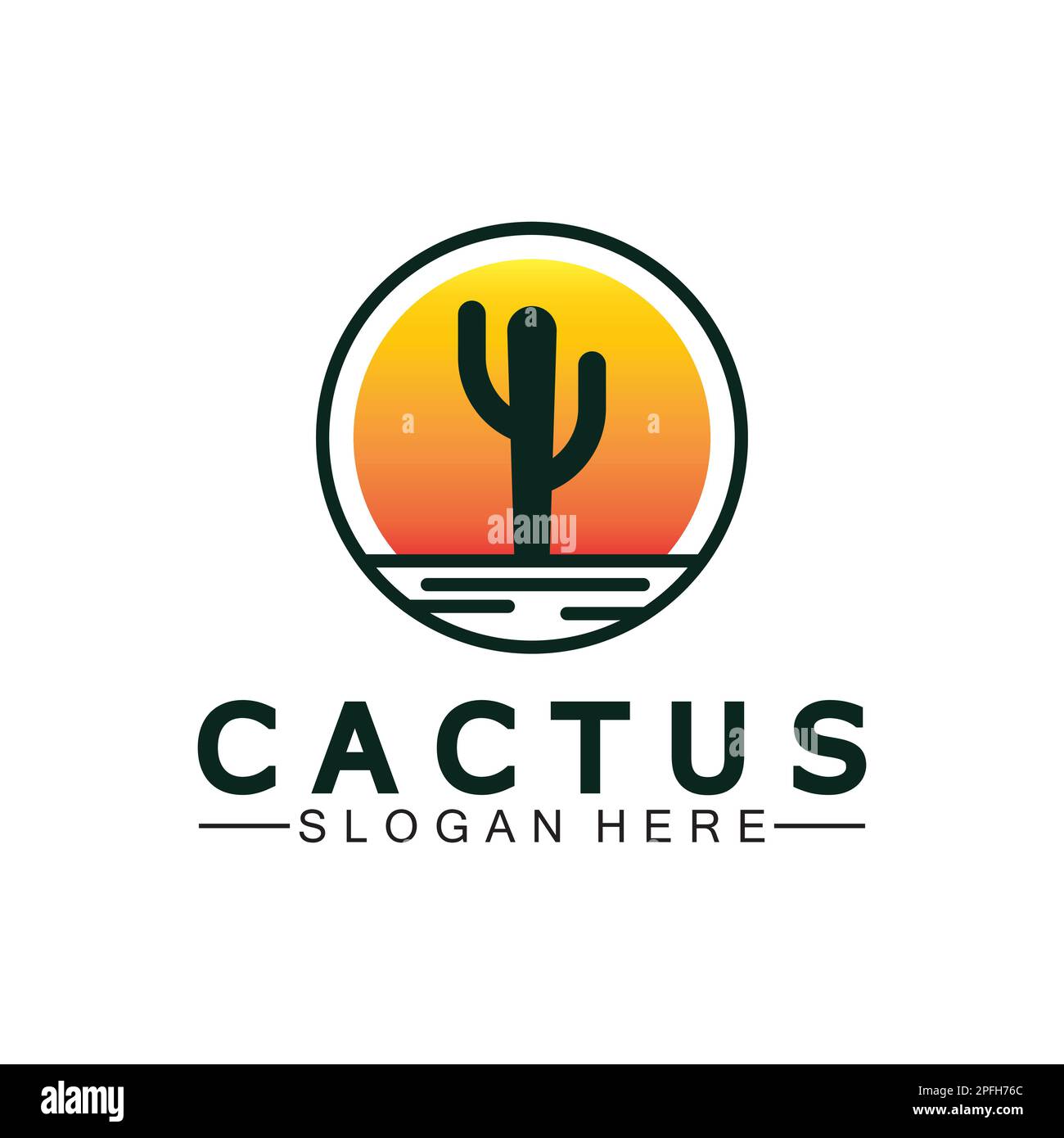 Cactus Logo Template Design Vector, Design Concept, Creative Symbol ...