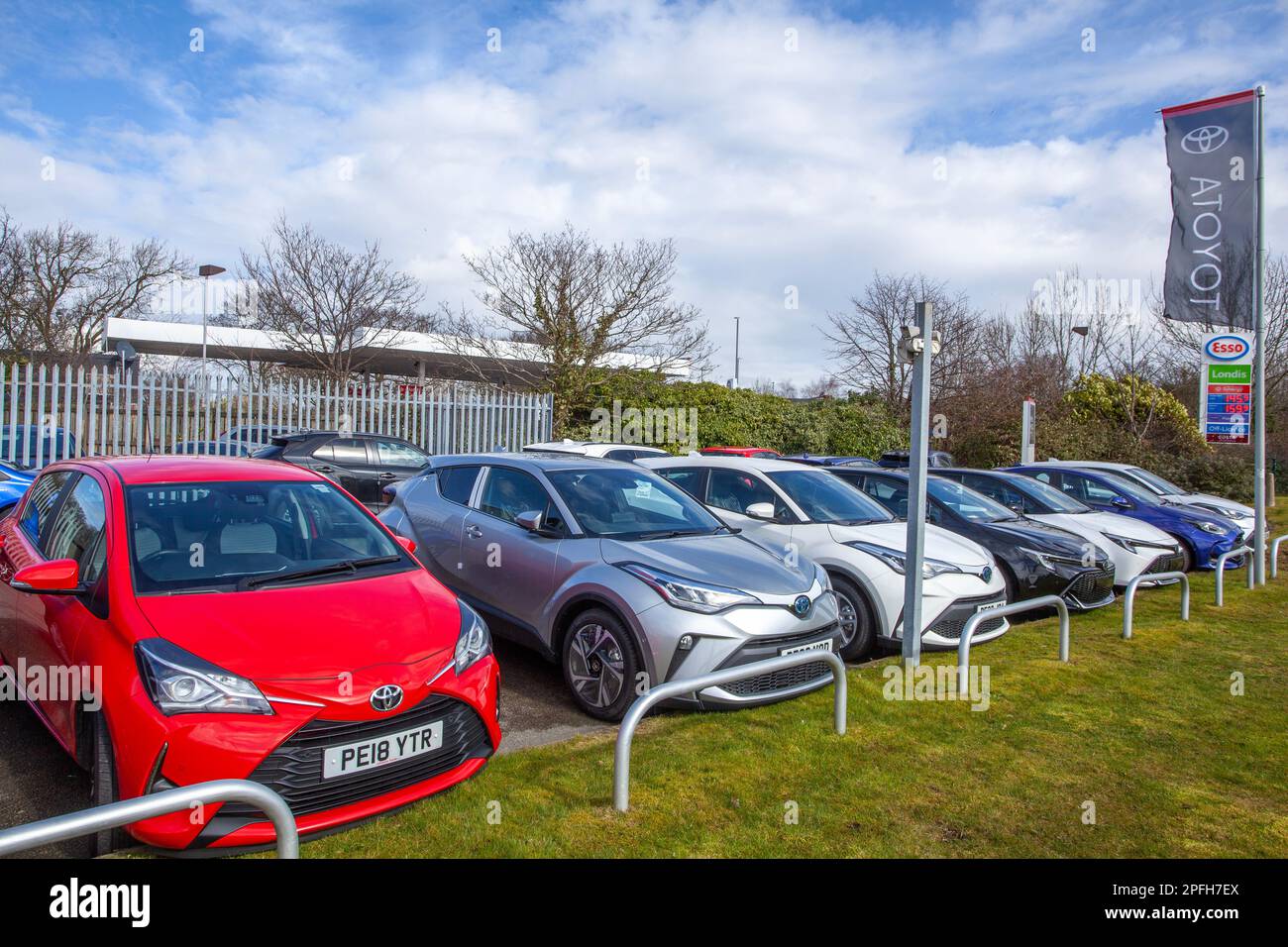 Modern TOYOTA Vehicles for sale Stock Photo - Alamy