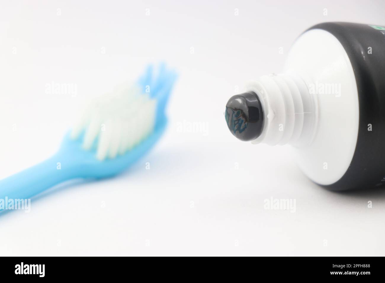 Tooth paste and tooth brush with white background. Oral Care Concept ...