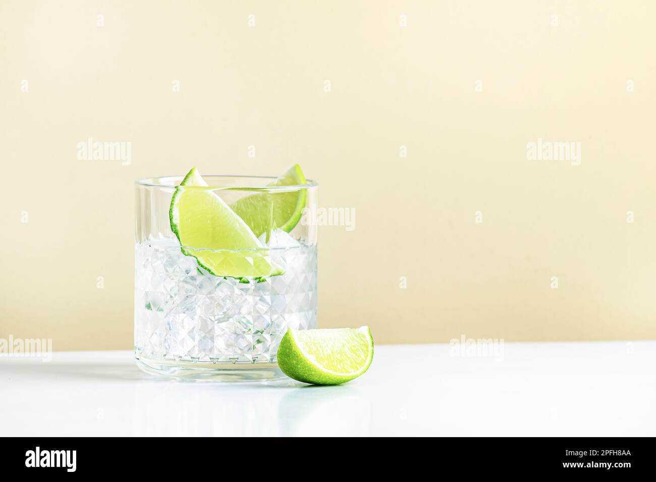 Ti punch alcoholic cocktail drink with white rum agricole, sugar syrup ...