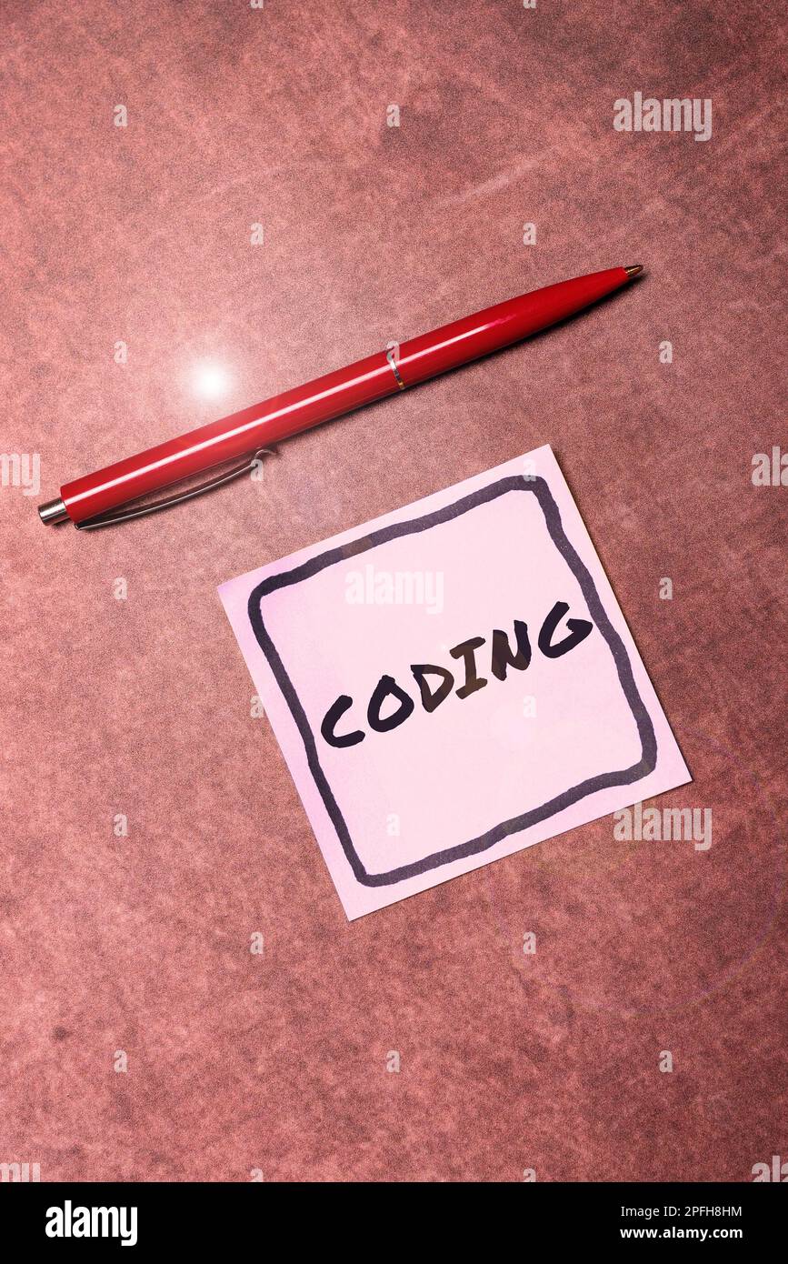 Conceptual Caption Coding Business Idea Assigning Code To Something For Classification