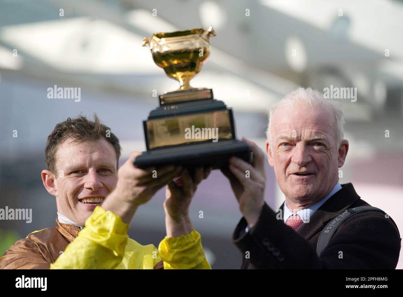Paul Townend celebrates winning the Boodles Cheltenham Gold Cup Chase ...