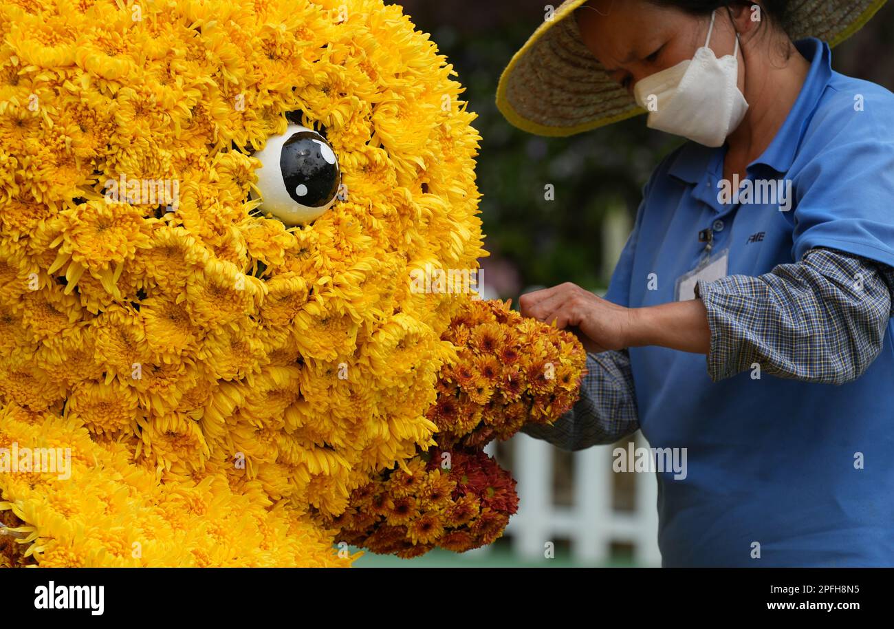 Media preview of Hong Kong Flower Show 2023 at Victoria Park, Causeway Bay. 225 organisations ...