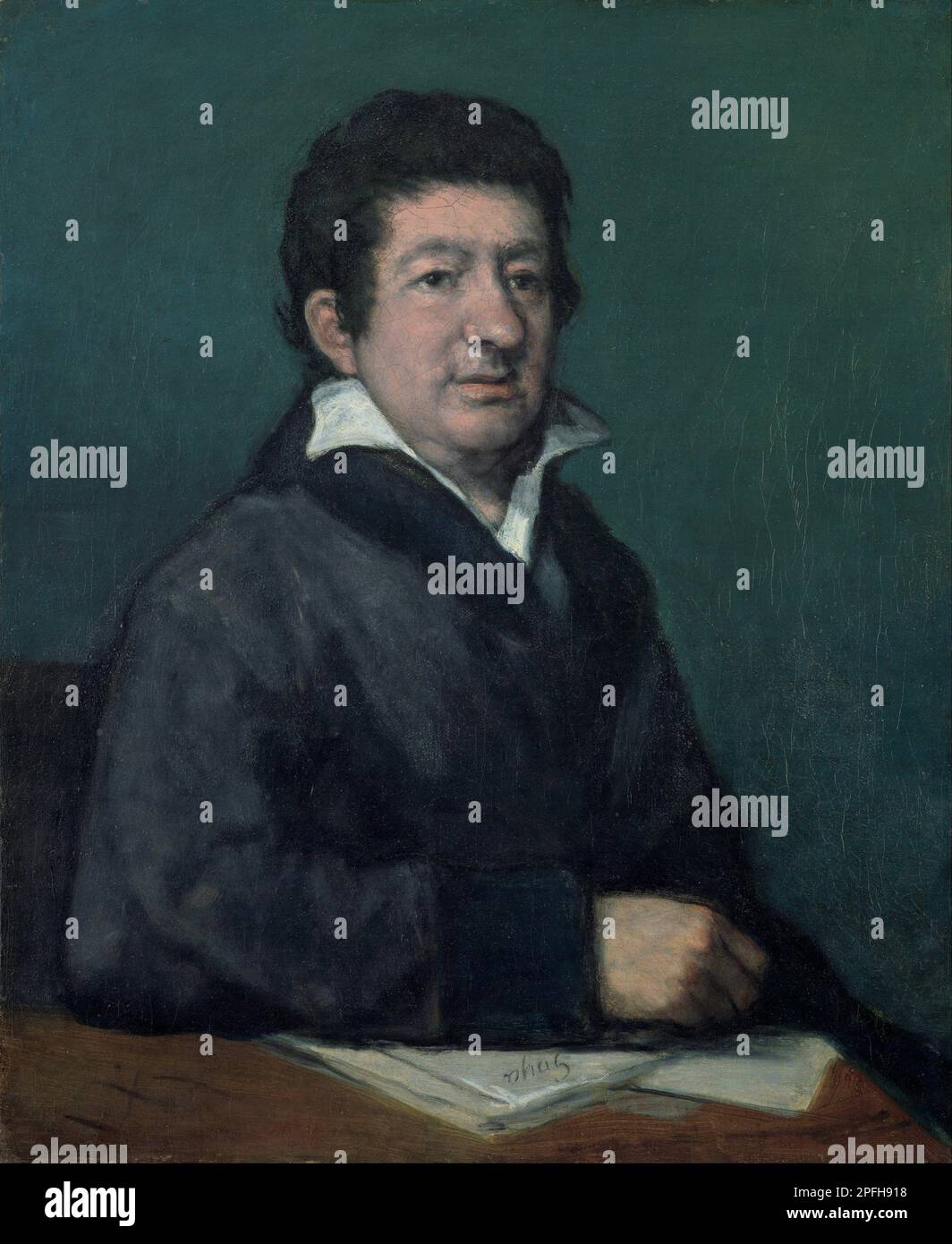 Español: Retrato del poeta Moratín 1824 by Francisco de Goya y ...
