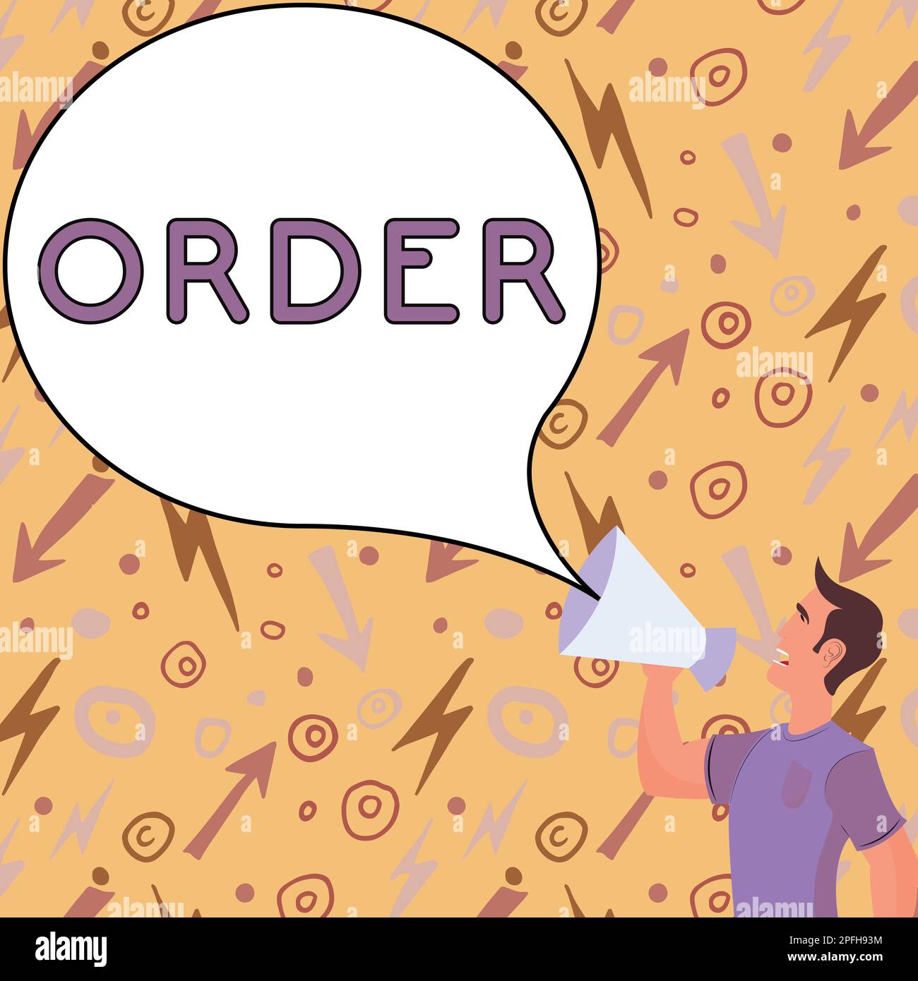Sign displaying Order. Business approach arrangement of people or ...