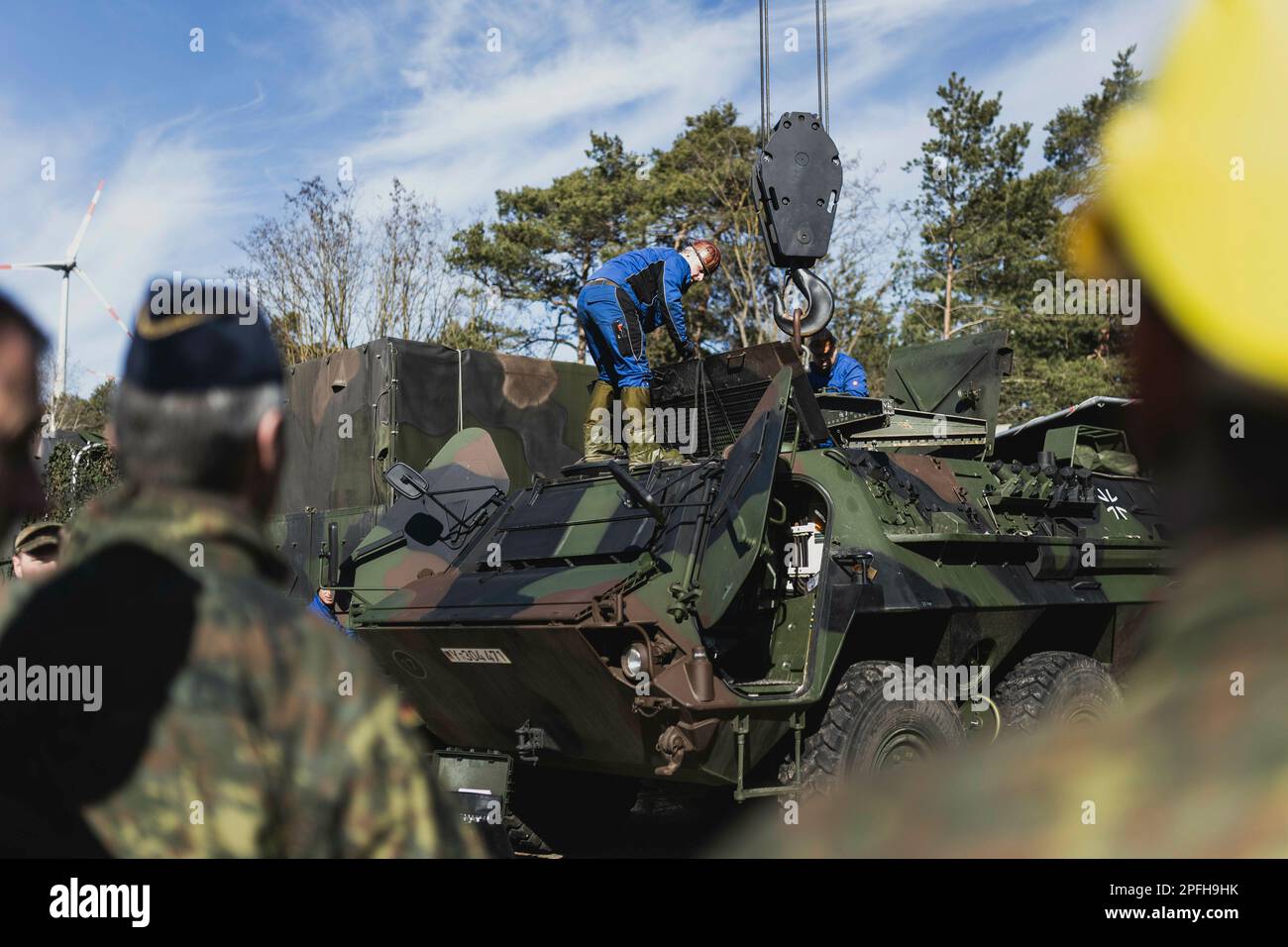 Grinding Angle, Deutschland. 16th Mar, 2023. Fuchs armored transport ...