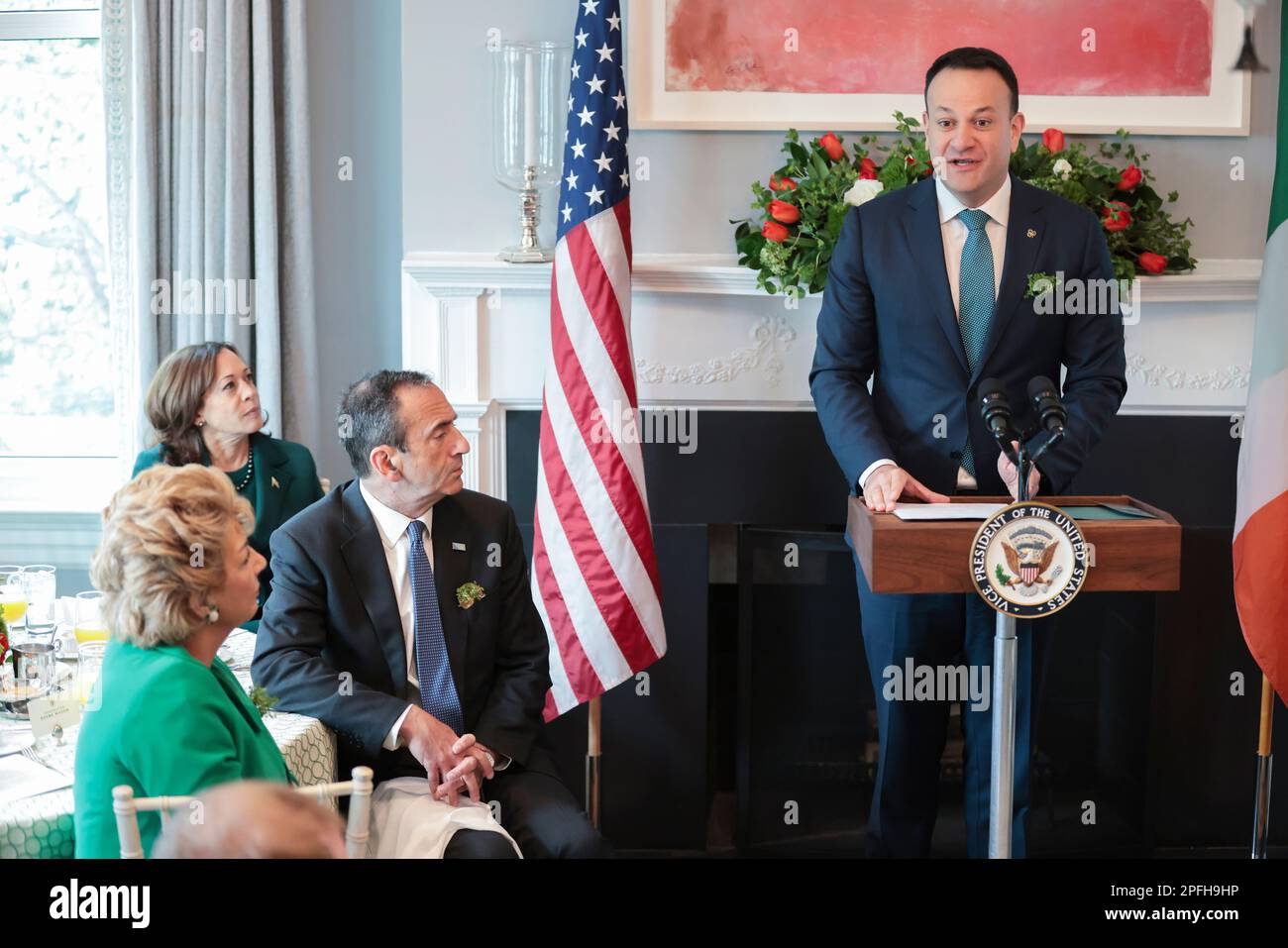 Washington, DC. 17th Mar, 2023. Irish Taoiseach Leo Varadkar speaks ...