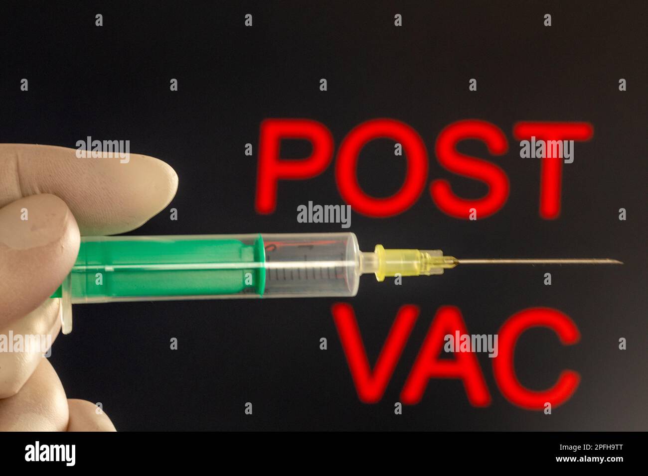 Symbol image of vaccine damage caused by the Corona vaccination: close ...