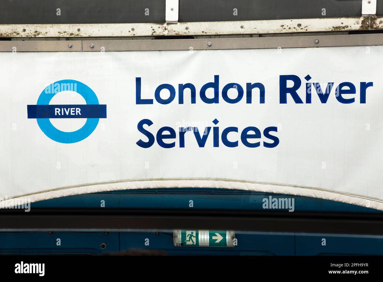 London River Services logo banner information advert at the Festival ...