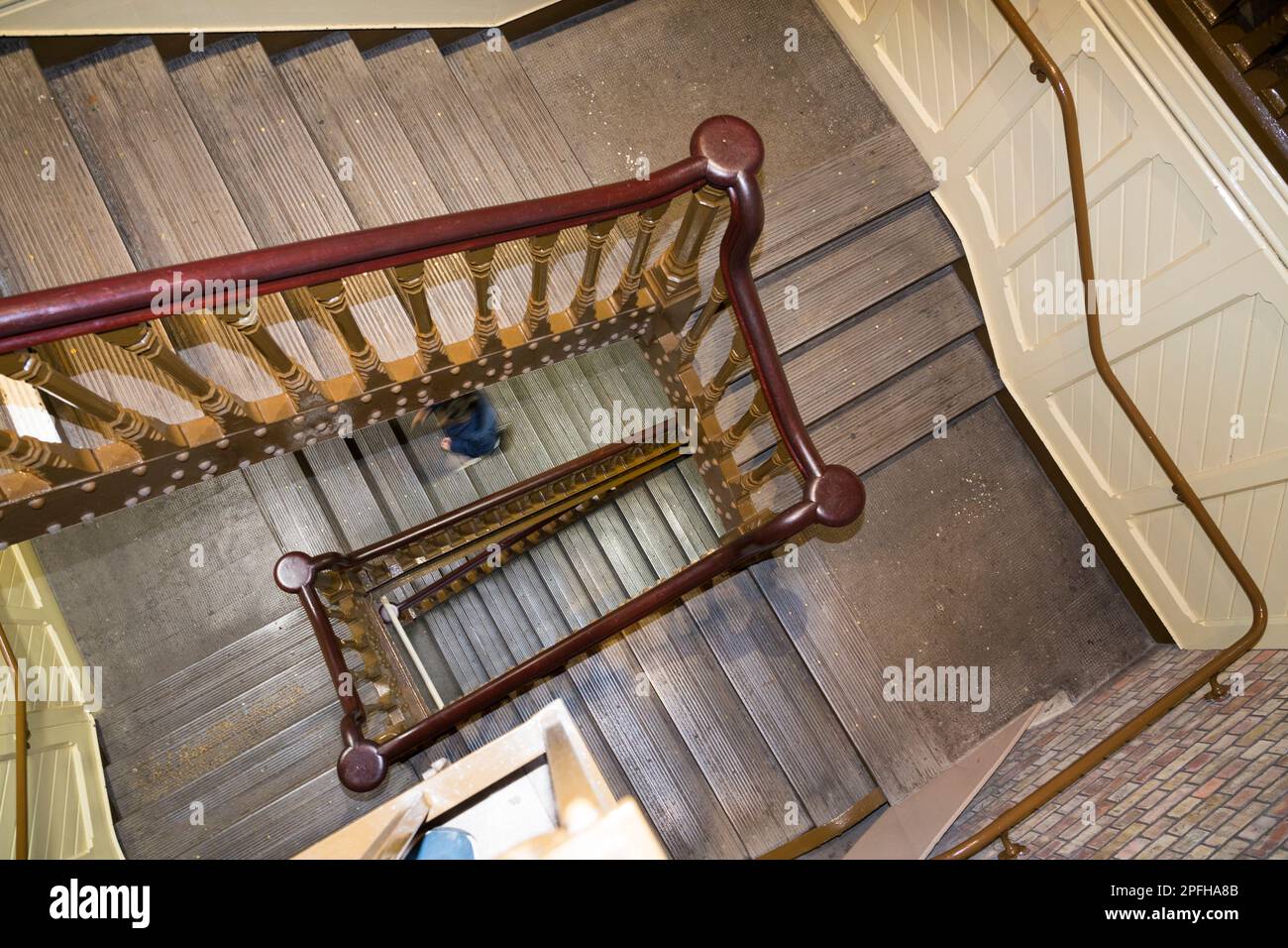 Victorian stairs / steps / staircase in the north tower of Tower Bridge ...