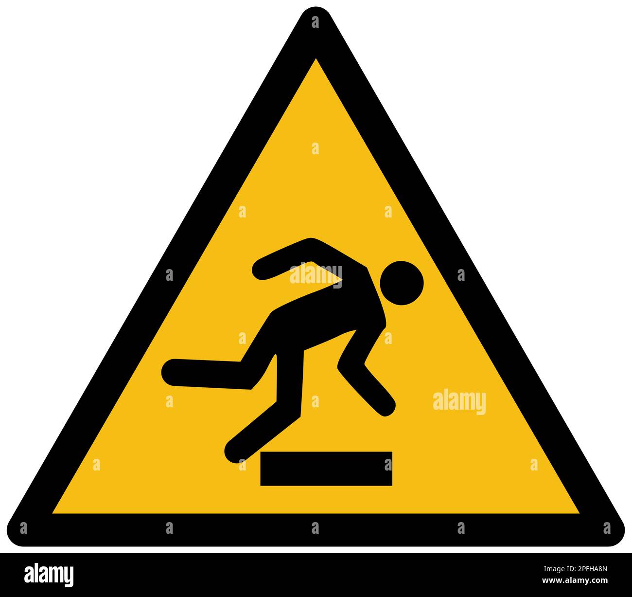 ISO 7010 Floor level obstacle sign Stock Photo - Alamy