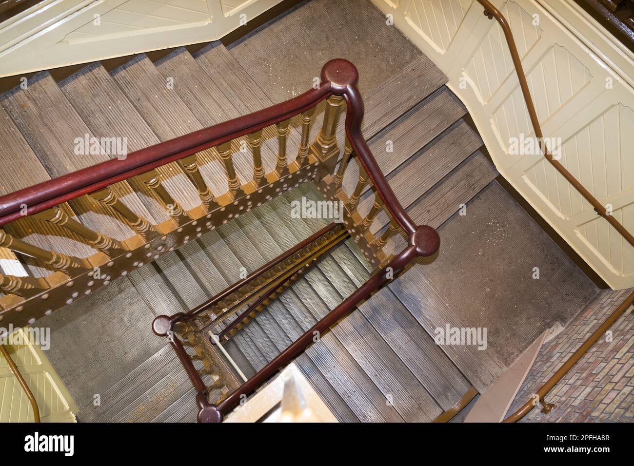 Victorian stairs / steps / staircase in the north tower of Tower Bridge ...