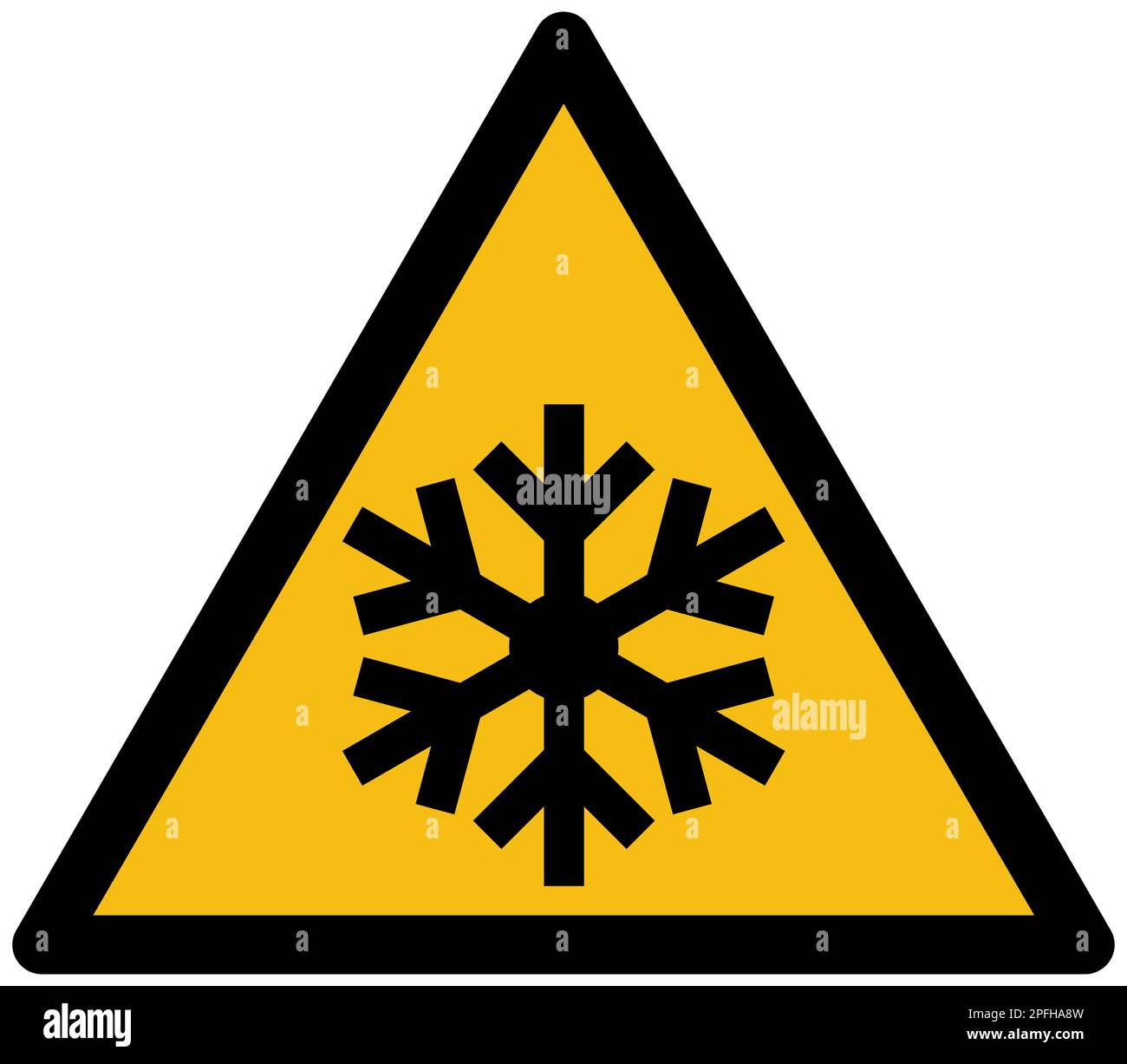 ISO 7010 Low temperature hazard sign Stock Photo - Alamy