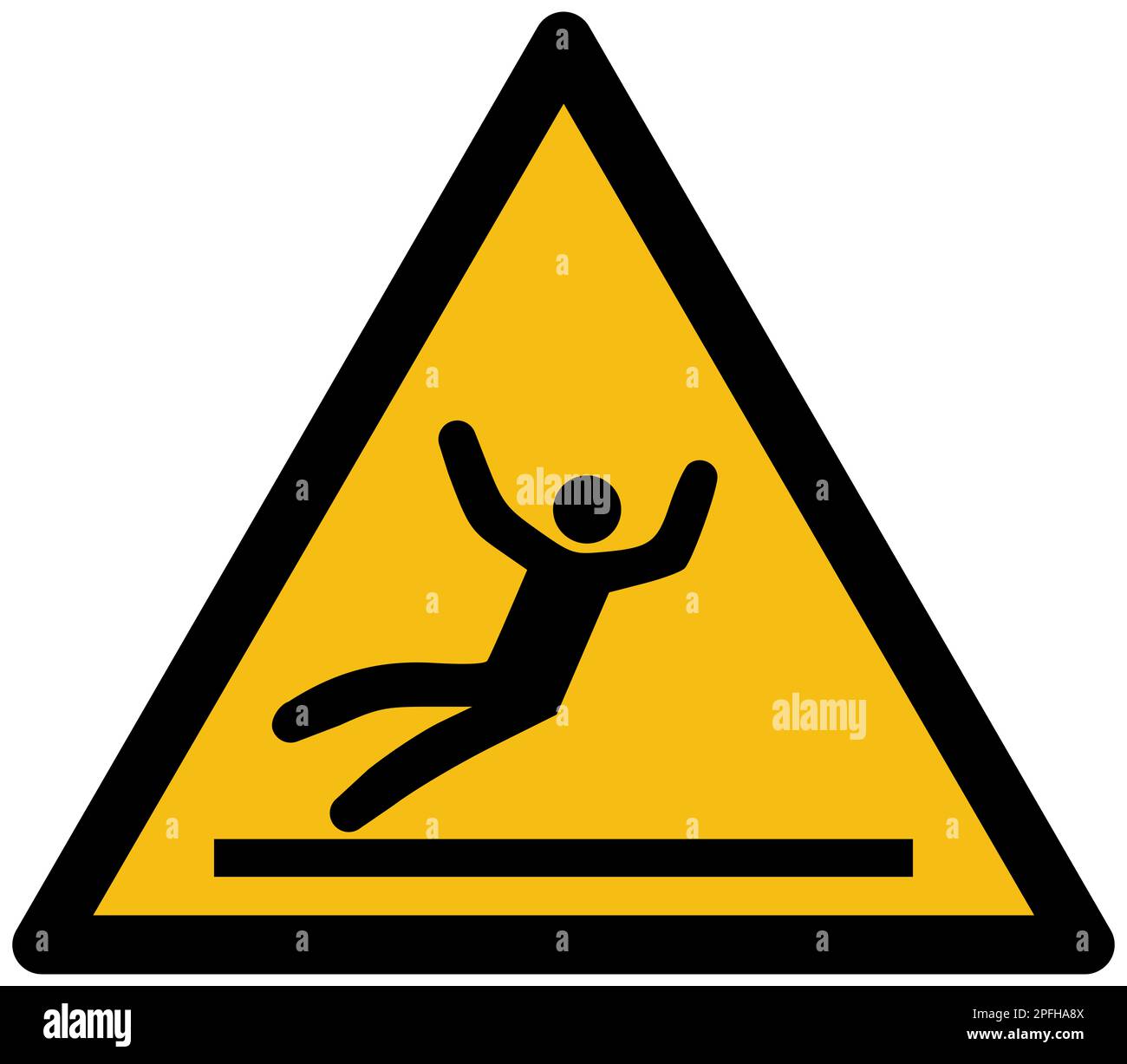ISO 7010 Slippery surface sign Stock Photo - Alamy