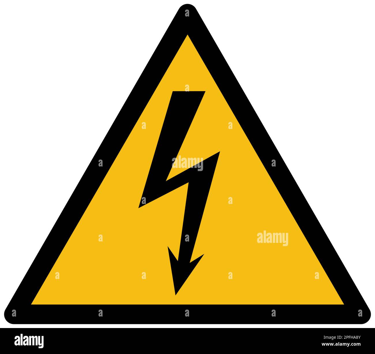 ISO 7010 Electricity hazard sign Stock Photo - Alamy