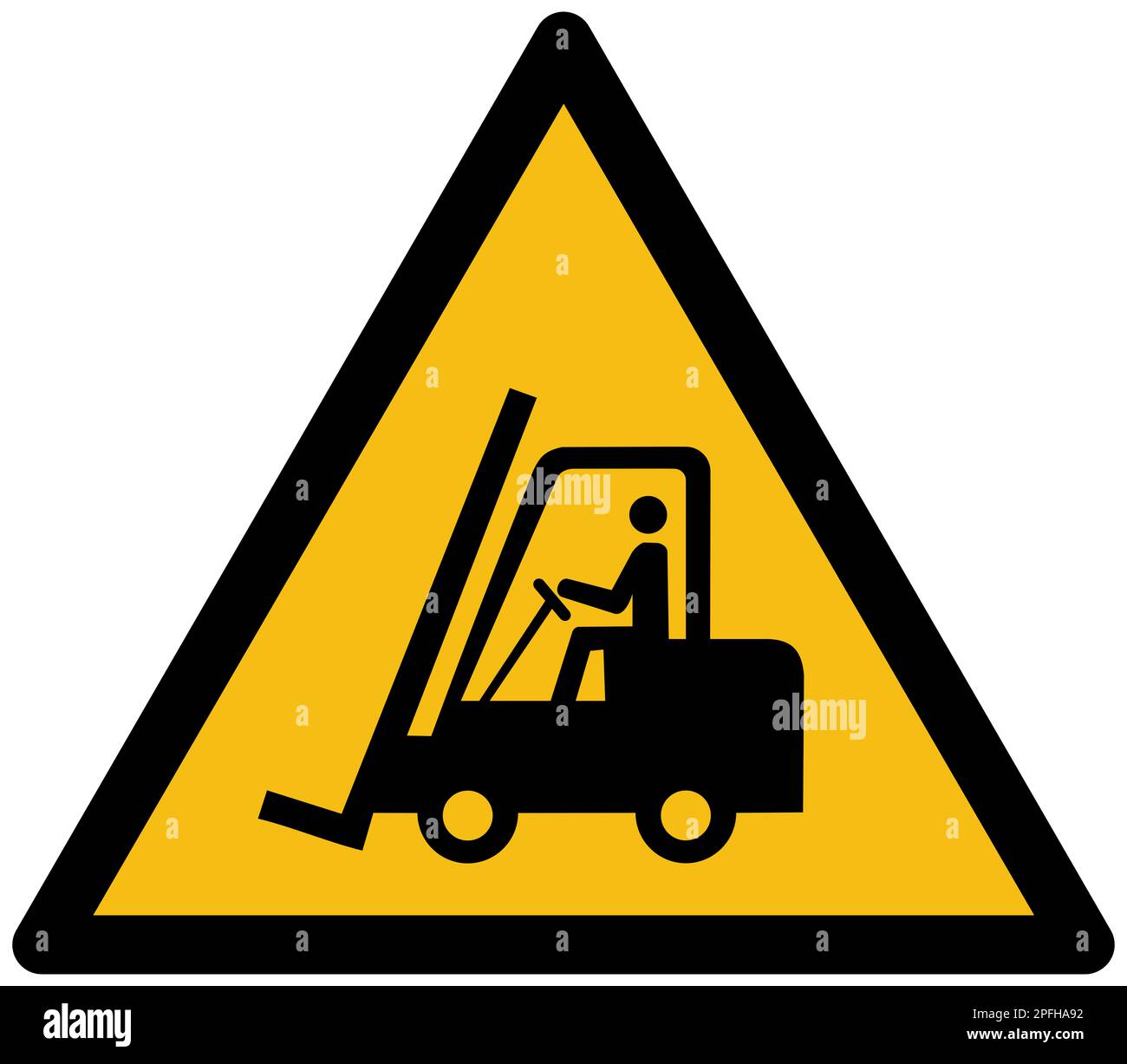 Hazard warning forklift Cut Out Stock Images & Pictures - Alamy