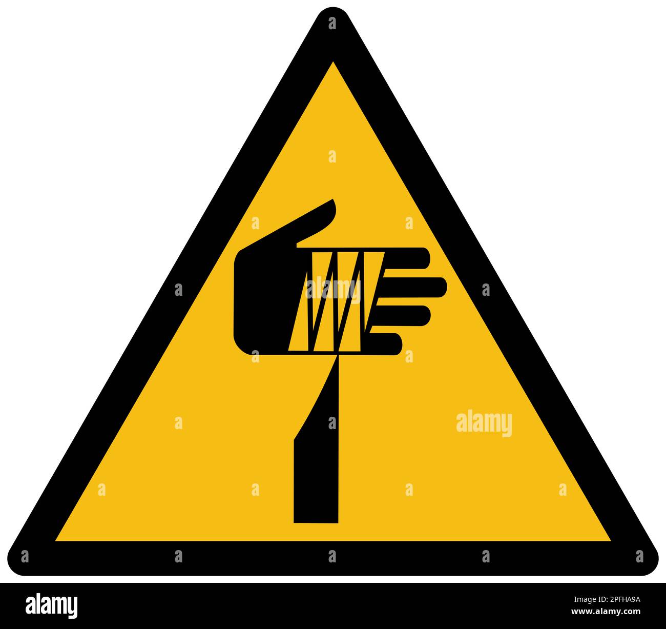 ISO 7010 Sharp element sign Stock Photo - Alamy