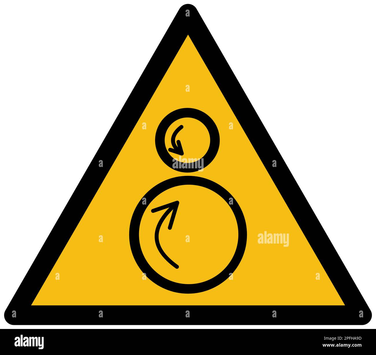 ISO 7010 Counter rotating rollers sign Stock Photo - Alamy