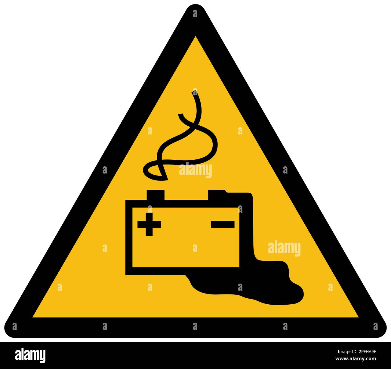 ISO 7010 Battery charging sign Stock Photo - Alamy