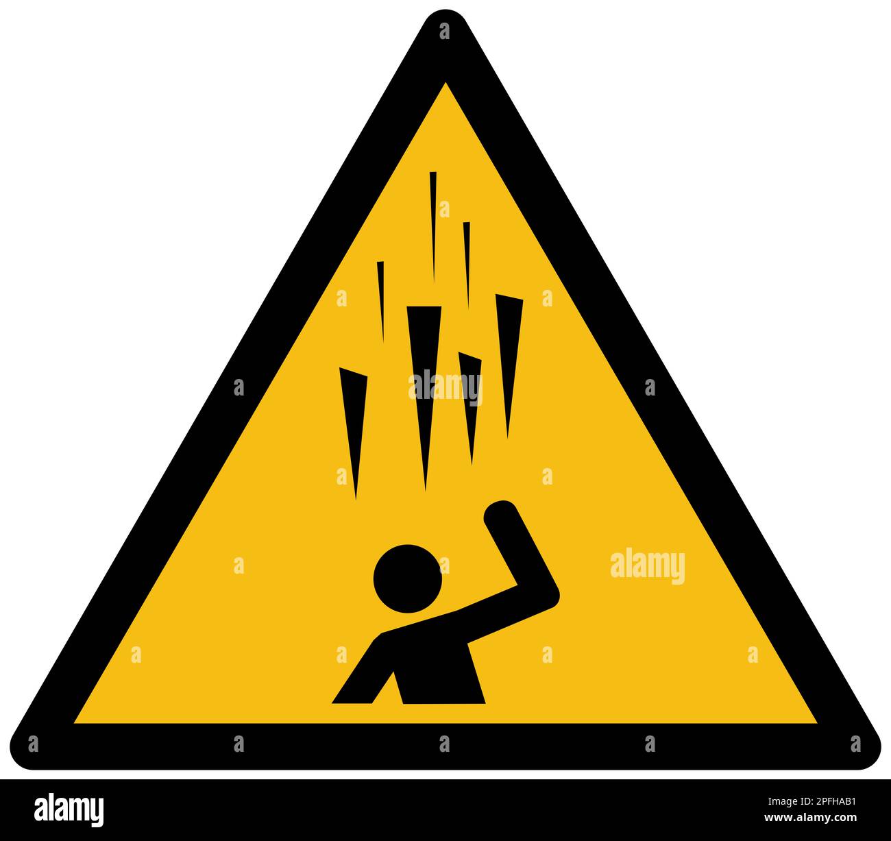ISO 7010 Falling ice spikes sign Stock Photo - Alamy
