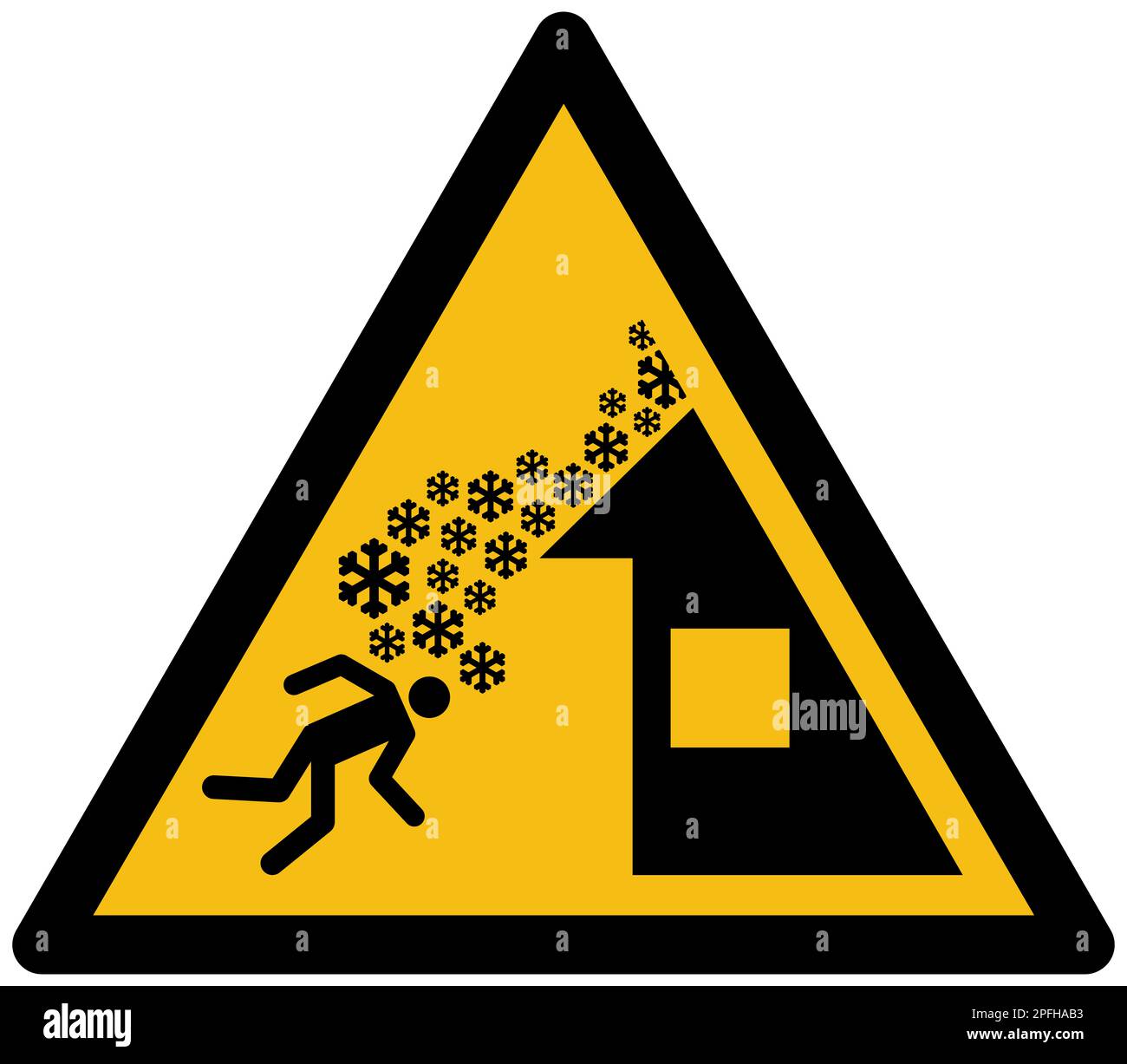 ISO 7010 Roof avalanche sign Stock Photo - Alamy