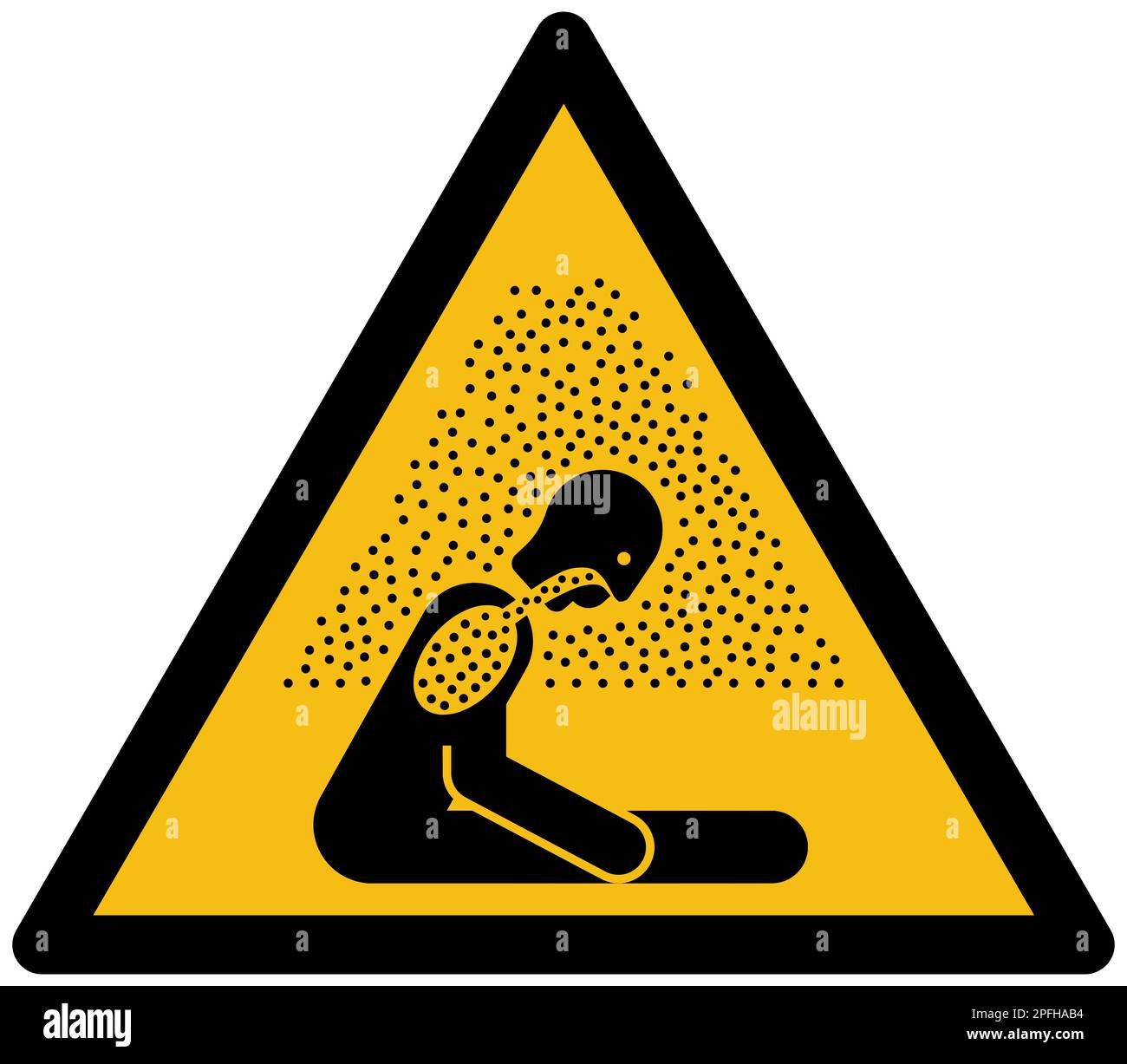 ISO 7010 Breathing hazard sign Stock Photo - Alamy