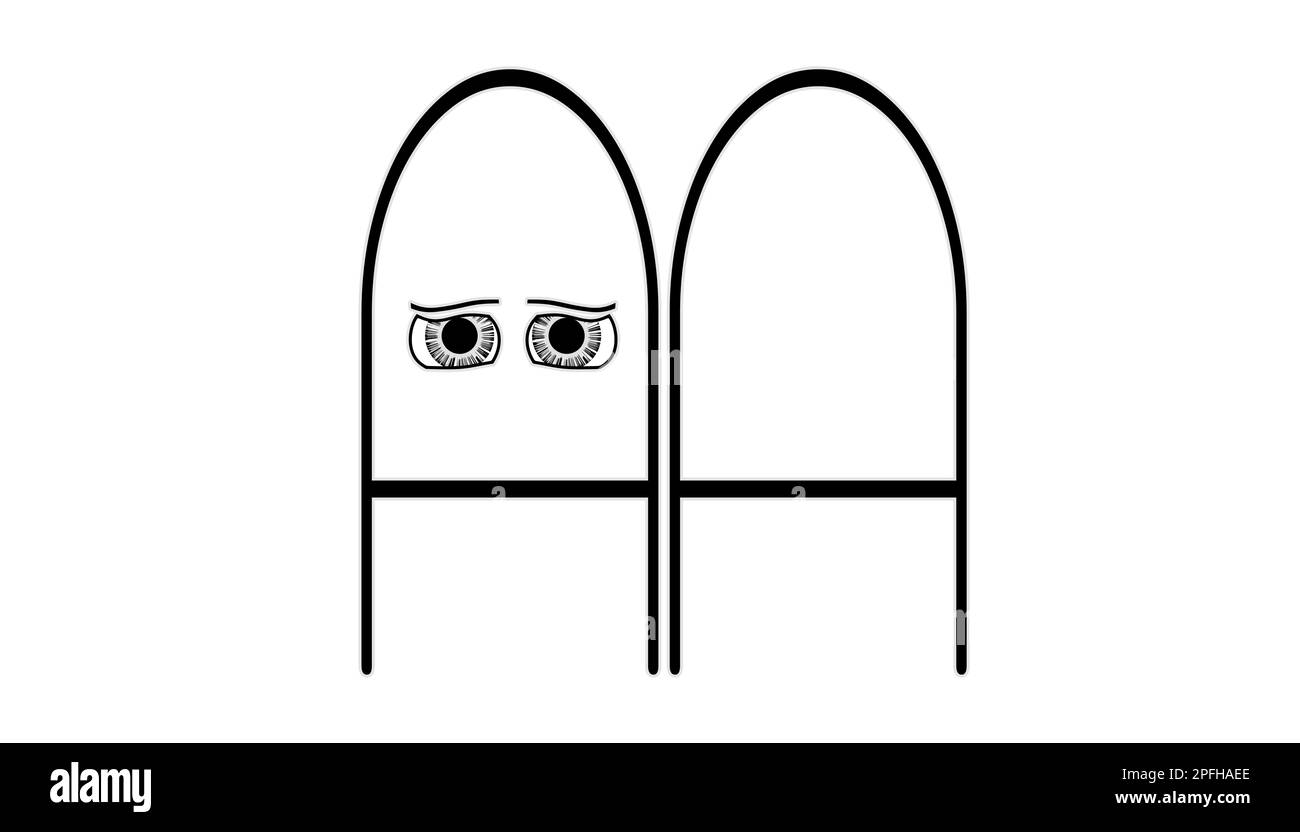 Signature AA cartoon eye Stock Photo - Alamy