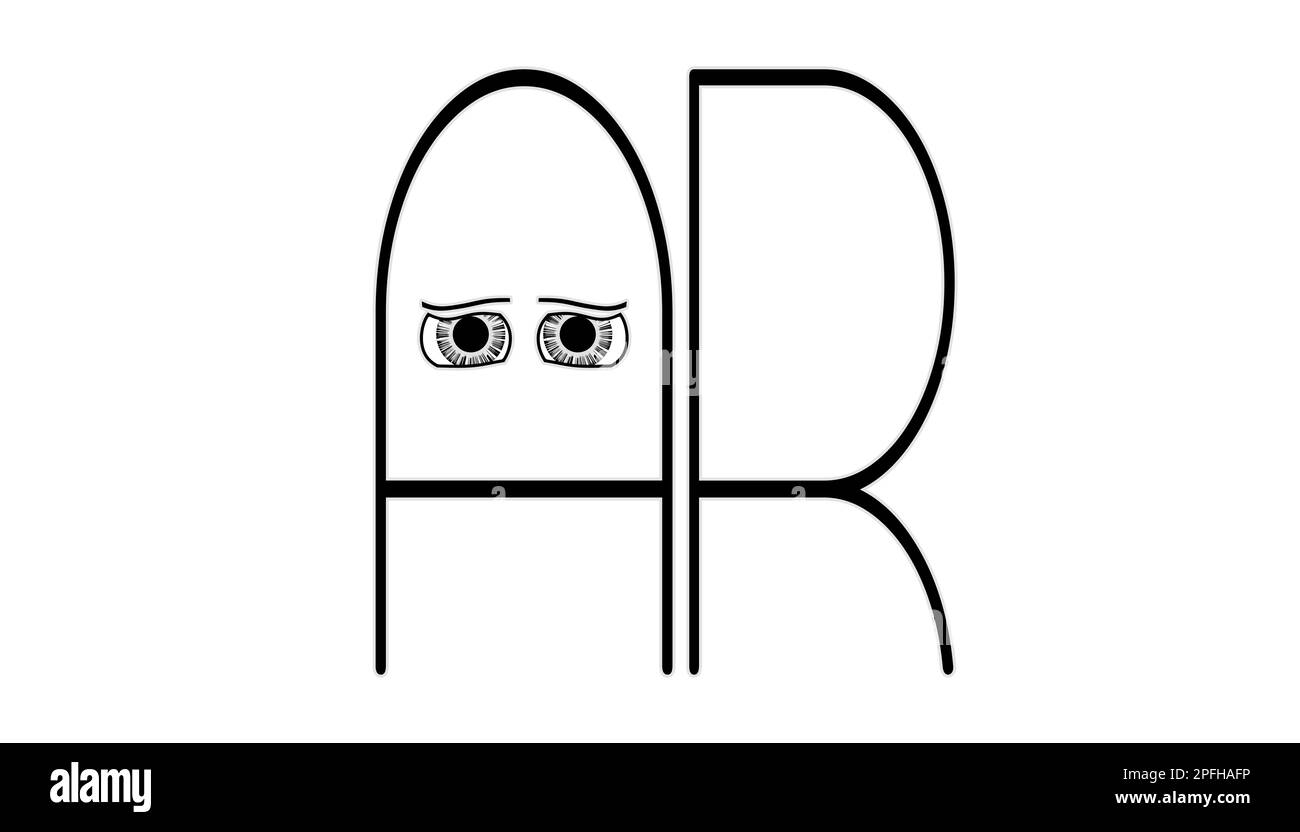 Signature AR cartoon eye Stock Photo - Alamy