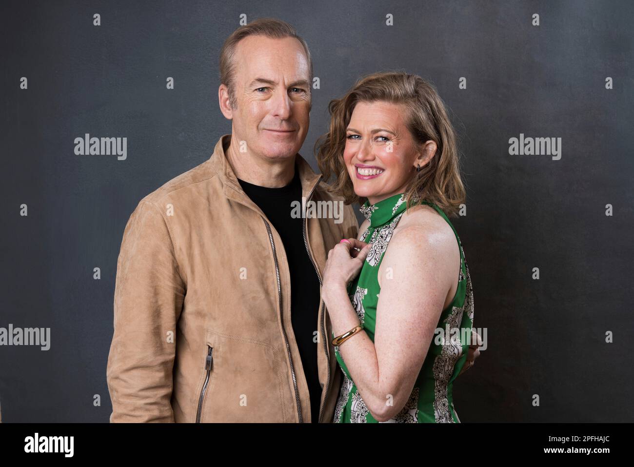 FILE - Bob Odenkirk, left, and Mireille Enos, cast members in the AMC ...