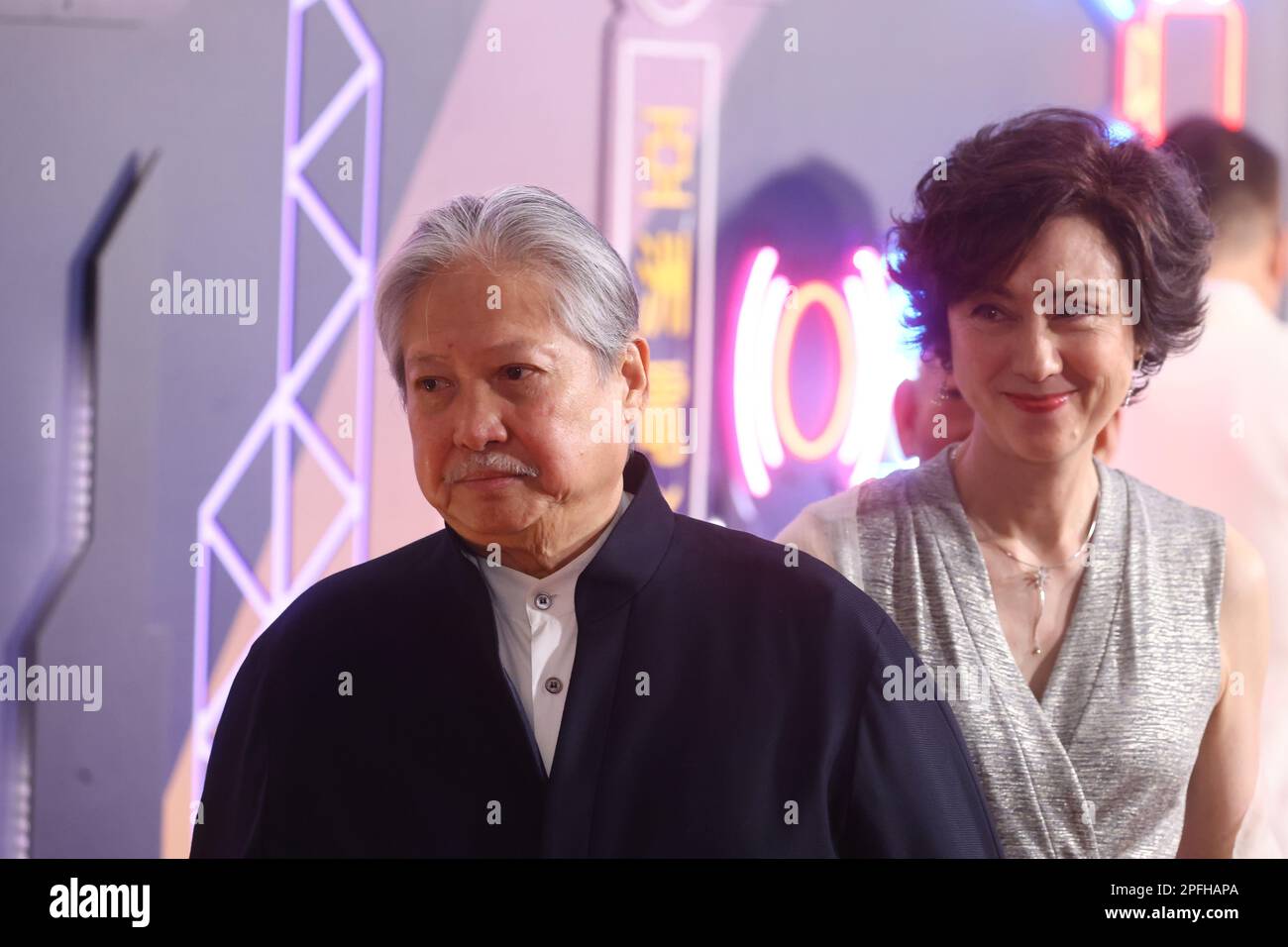 Actor Sammo Hung Kam-po (left), and his wife Joyce Godenzi, pose on the red carpet at the 16th ...