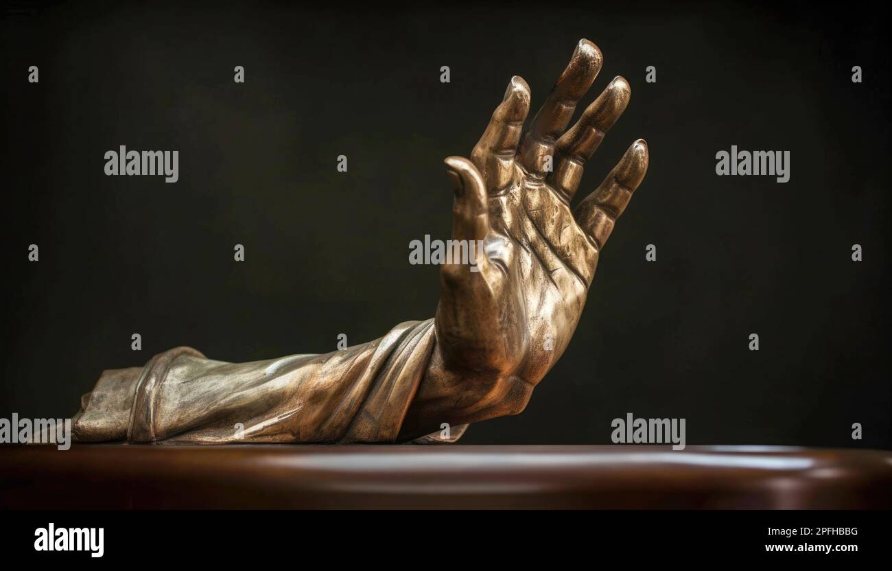 Open hand sculpture hi-res stock photography and images - Alamy